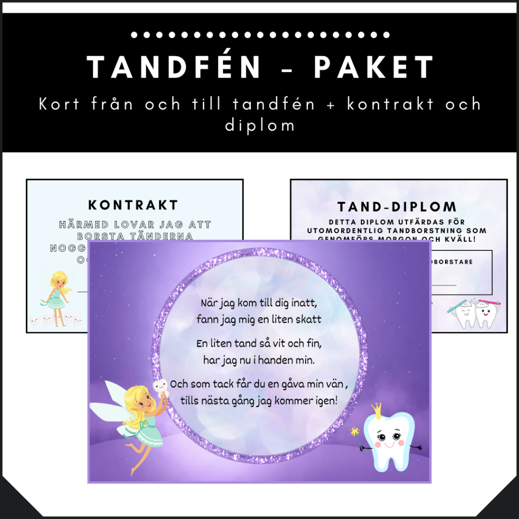 Tandfé - Paket med idéer till tandfén - Revilo