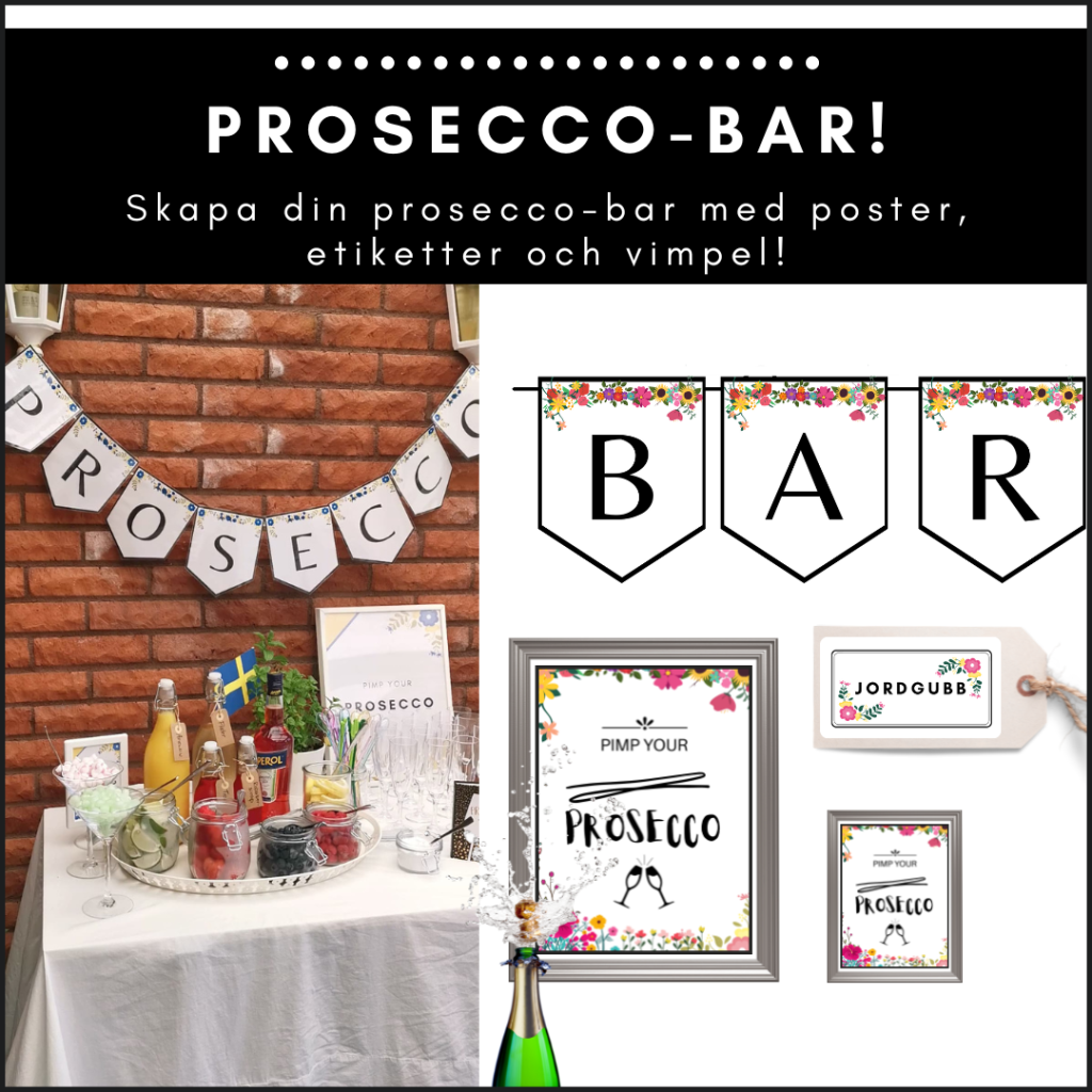 Prosecco-bar (Vimpel + dekoration) (version 2) - Revilo