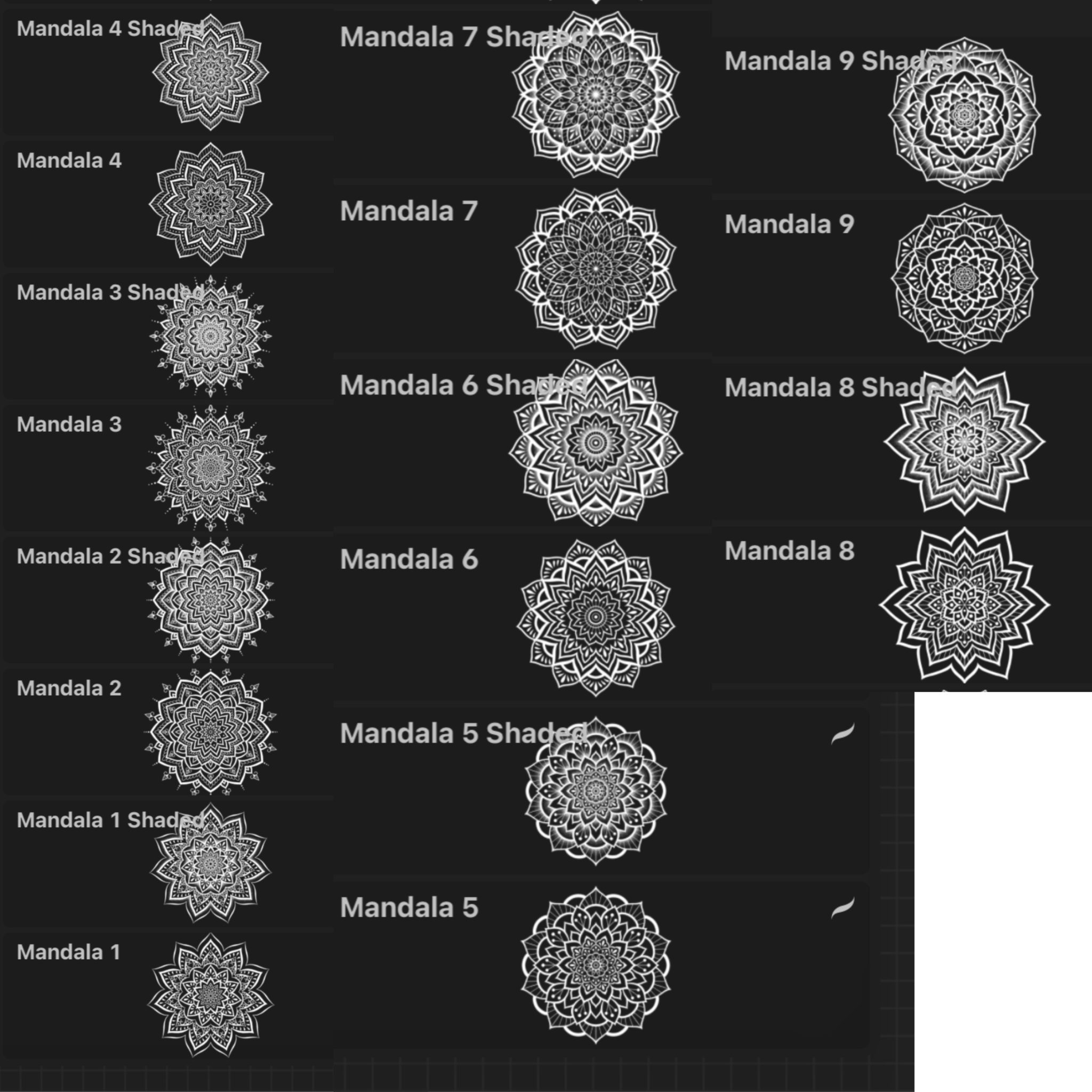Mandala Stamps för Procreate - Revilo