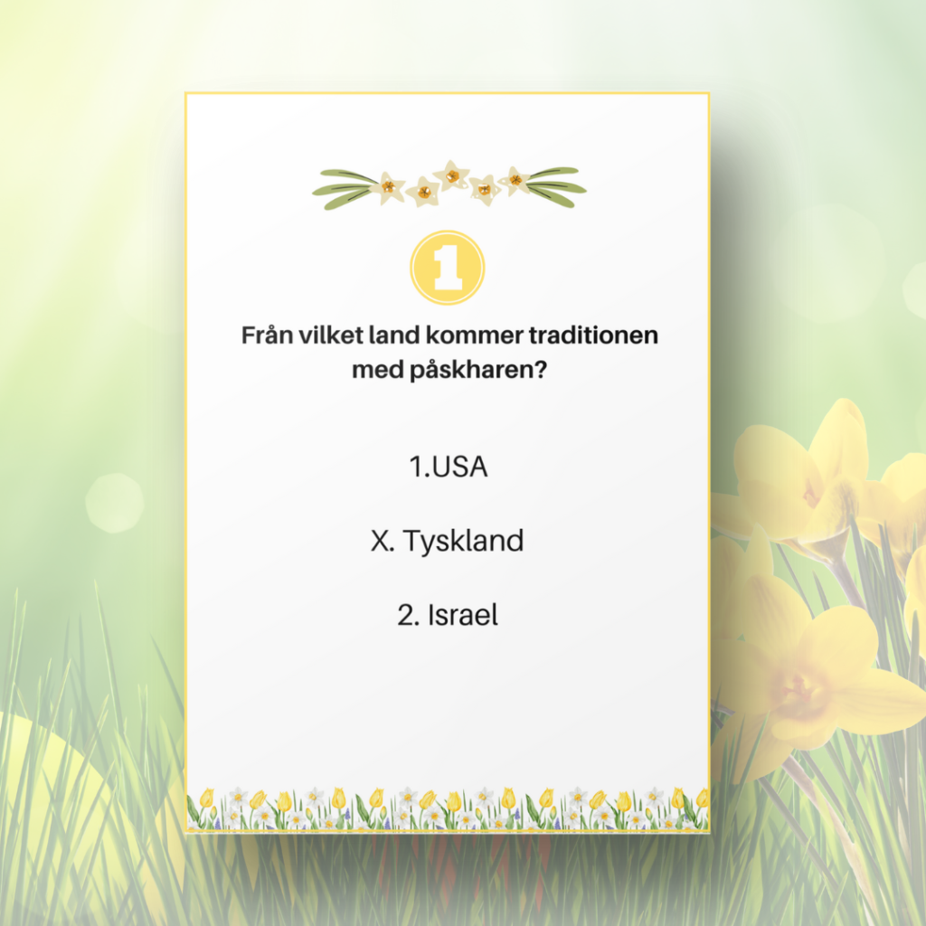 Påsk - quiz - tipspromenad - Revilo