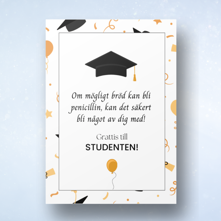 Grattis till studenten - Roligt kort - Revilo
