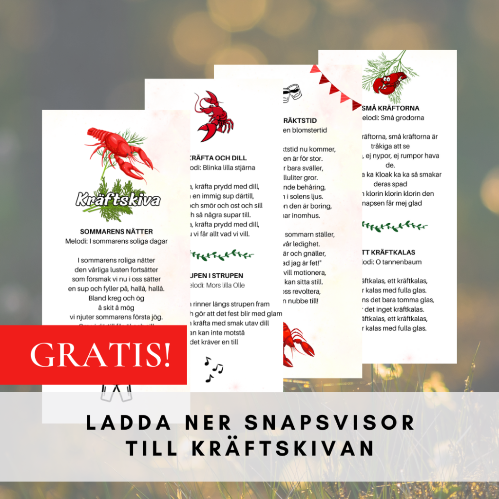 Snapsvisor till kräftskivan! - Revilo