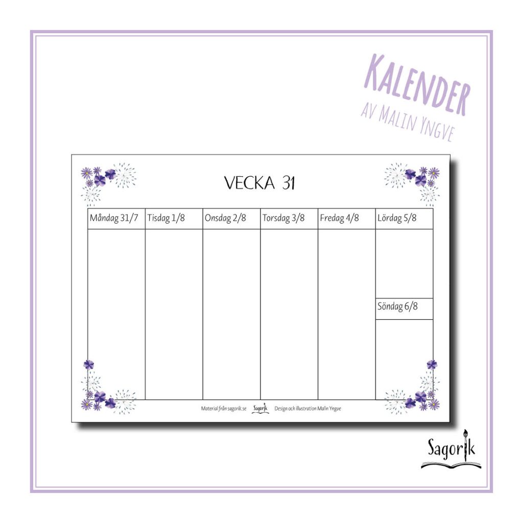 Veckokalender 2023-2024 - Revilo