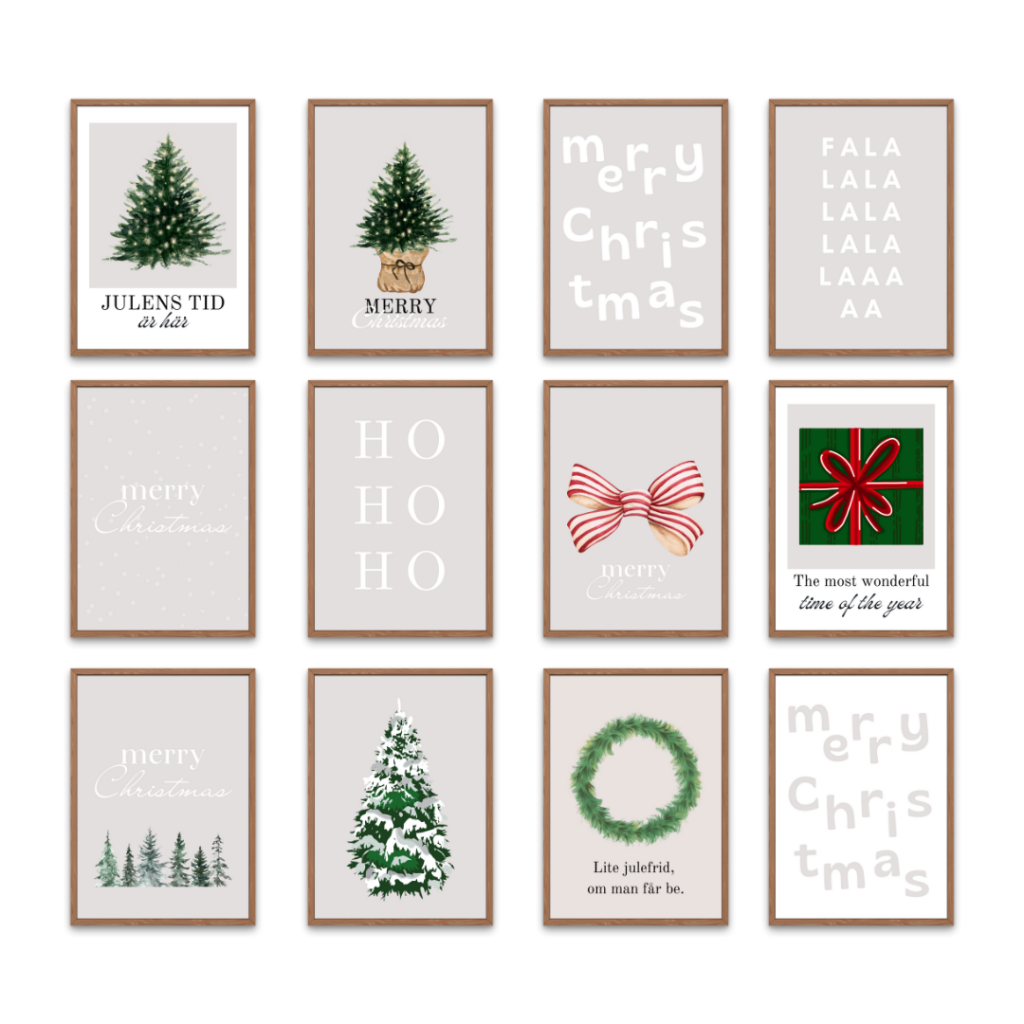 12 Moderna Posters med Julmotiv | Posters till julen - Revilo