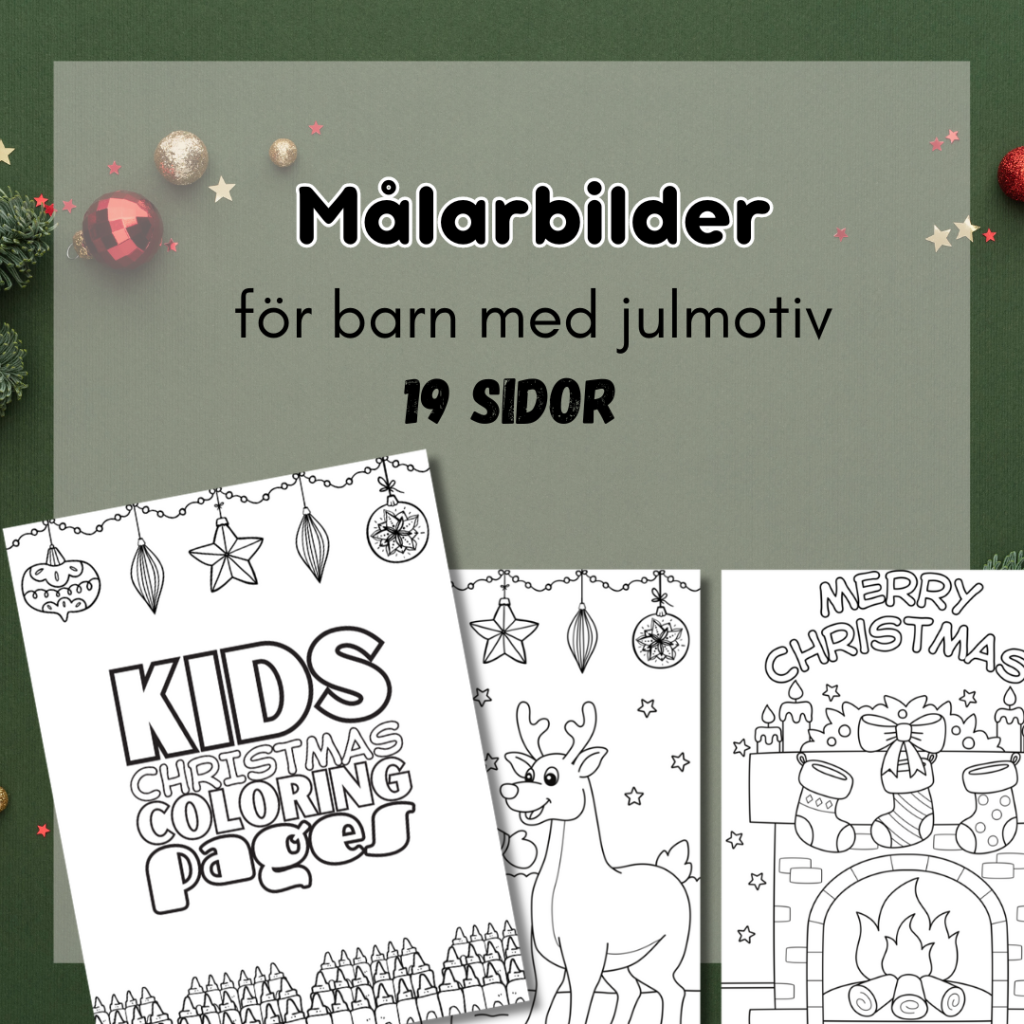 Målarbilder för barn | Julmotiv | Juliga målarbilder att färglägga - Revilo