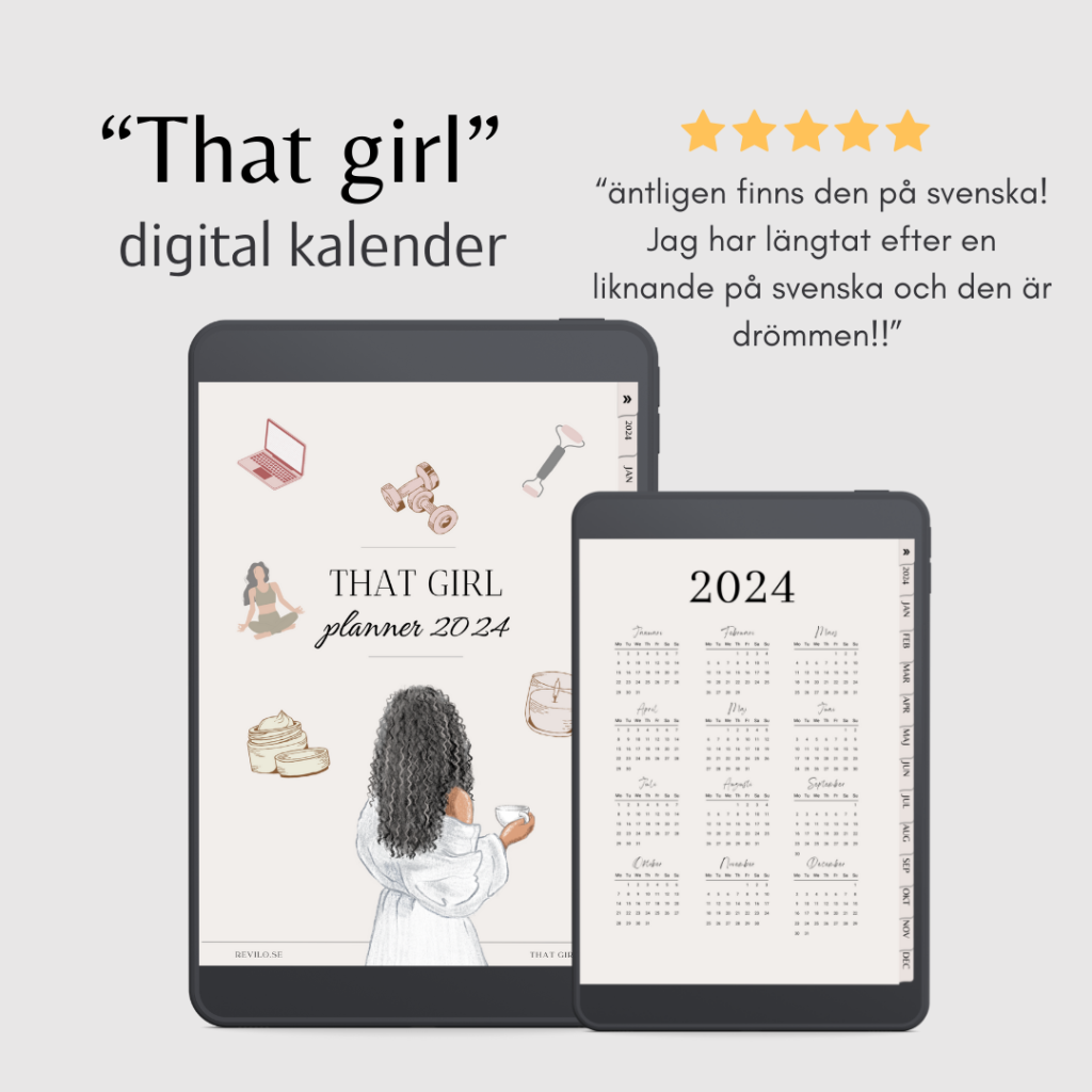 That girl - svensk kalender | Digital planerare | Allt-i-ett-kalender ...