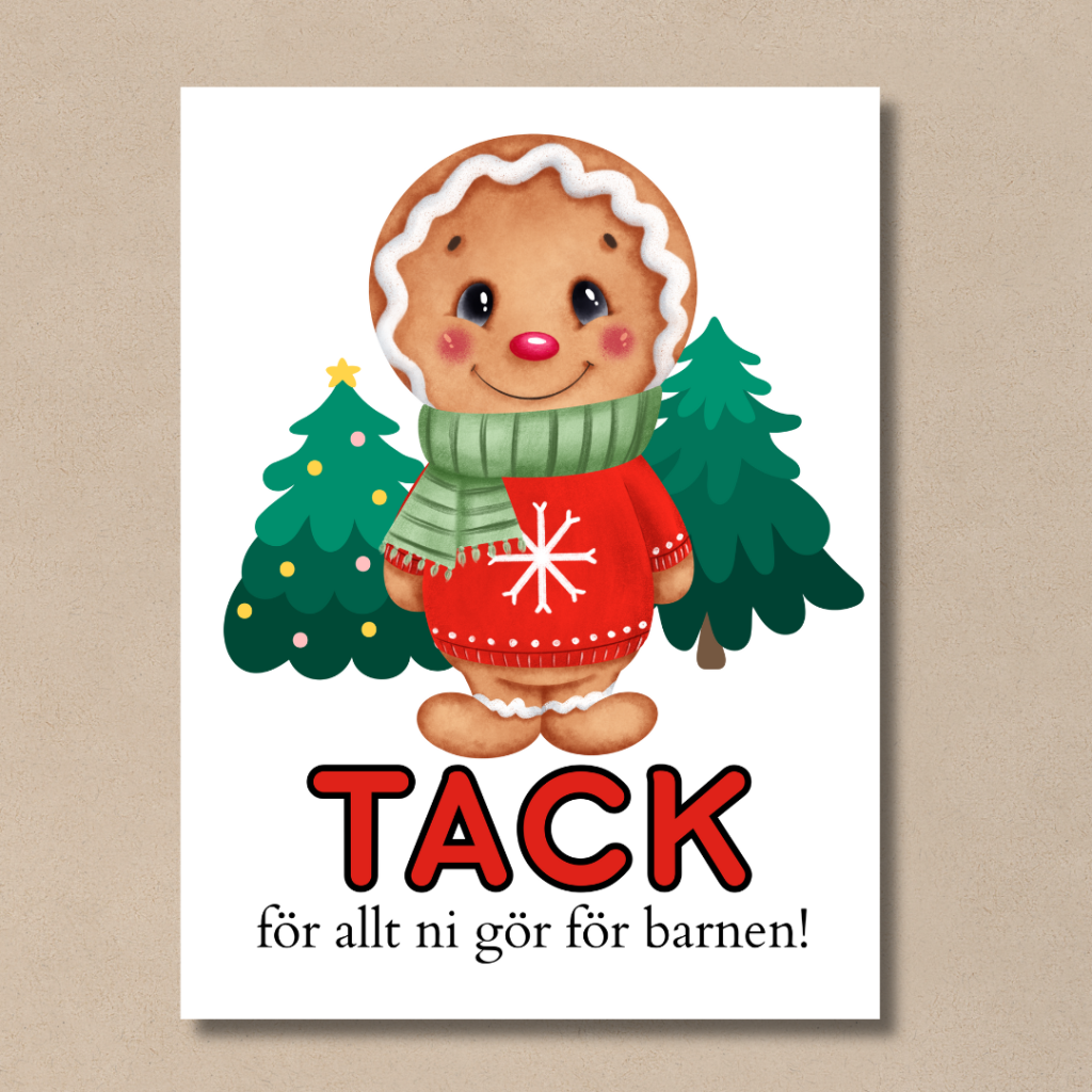 4 julkort lärare eller förskolepedagoger - Revilo