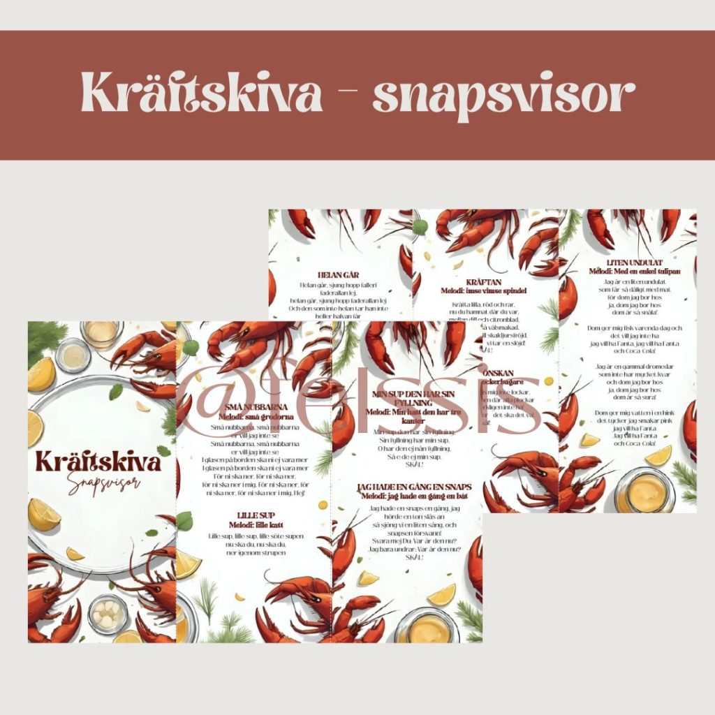 Kräftskiva - snapsvisor - Revilo